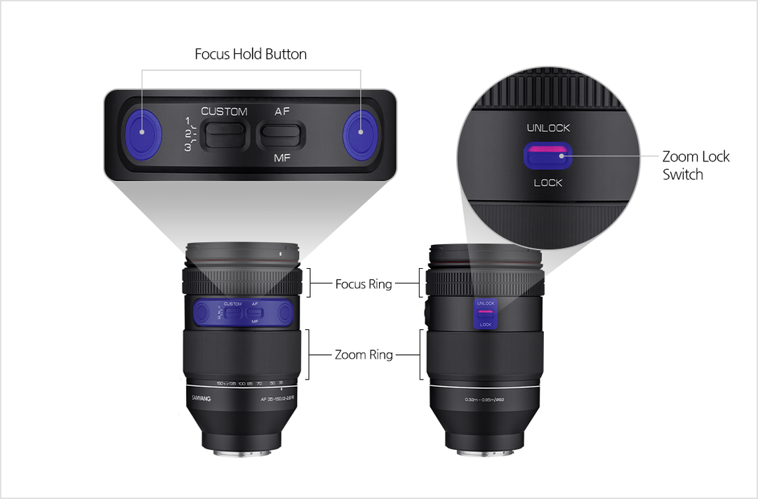 35-150mm F2-2.8 AF Full Frame Zoom Lens (Sony E) – Samyang US
